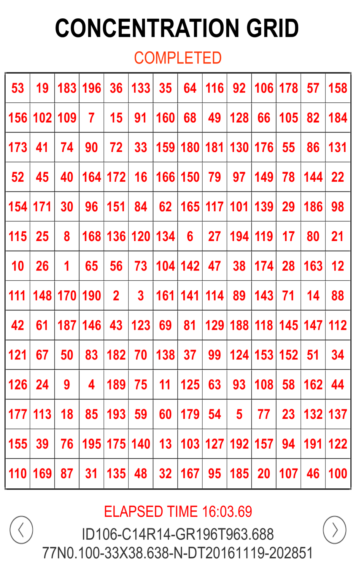 Concentration Grid - mental focus grids - App on the Amazon Appstore