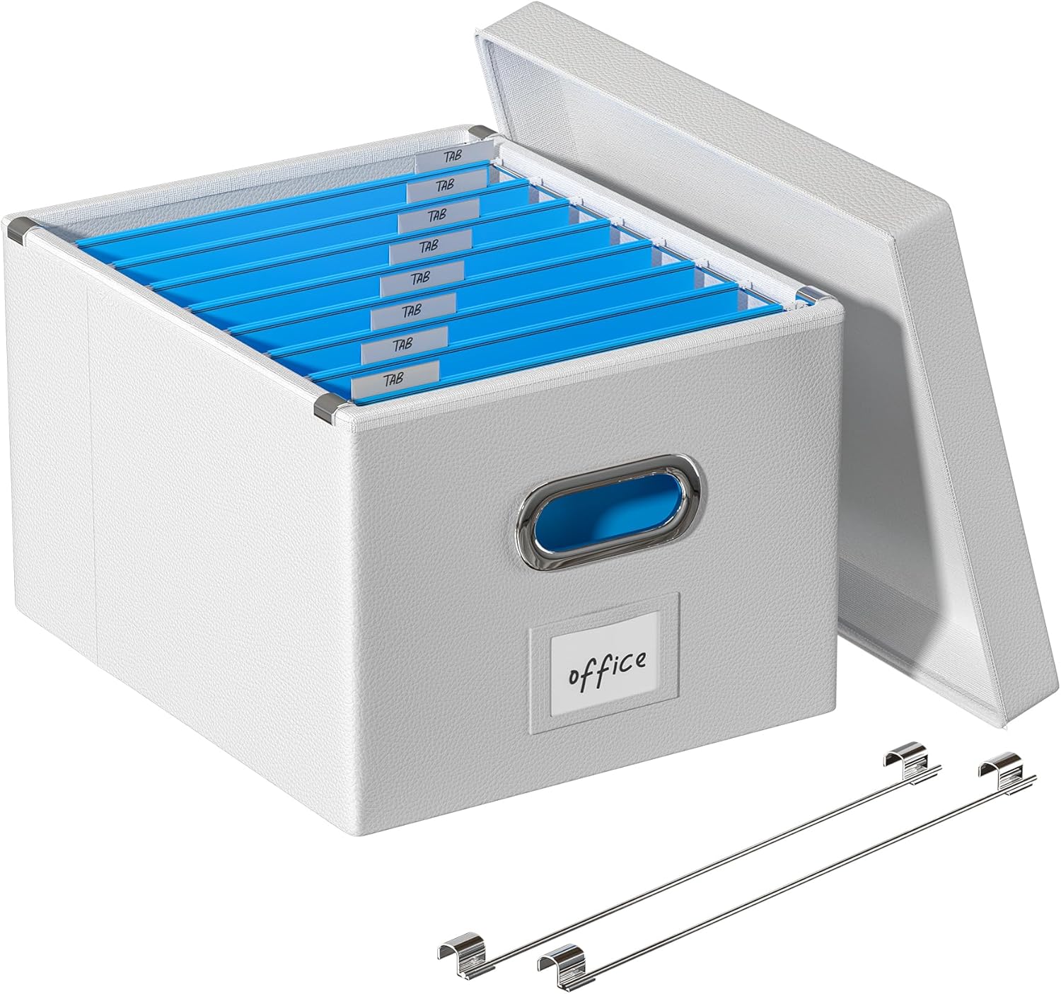 Amazon.com: FAikhom File Organizer Box- Hanging File Boxes with Lids ...