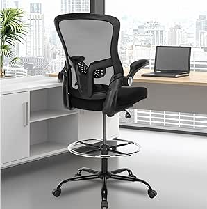 Amazon.com: Luckyear Ergonomic Drafting Chair – Tall Office Chair for ...