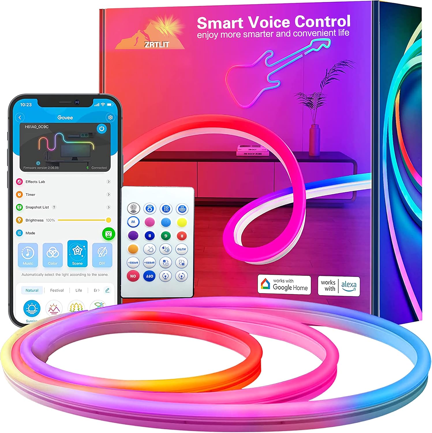 Amazon.com: Neon Rope Light, RGBIC Rope Lights ,APP Connection,with ...