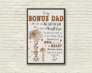 Amazon.com: Retro Metal Tin Sign 12 X 16 Inches to My Bonus Dad Vintage ...