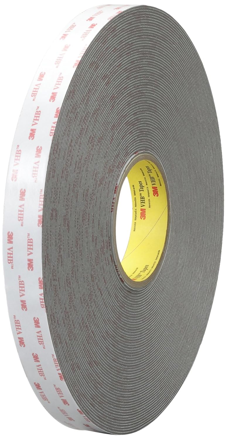 Amazon.com: 3M VHB Tape 4956 Gray, 1/2 in x 36 yd 62.0 mil (Case of 18 ...