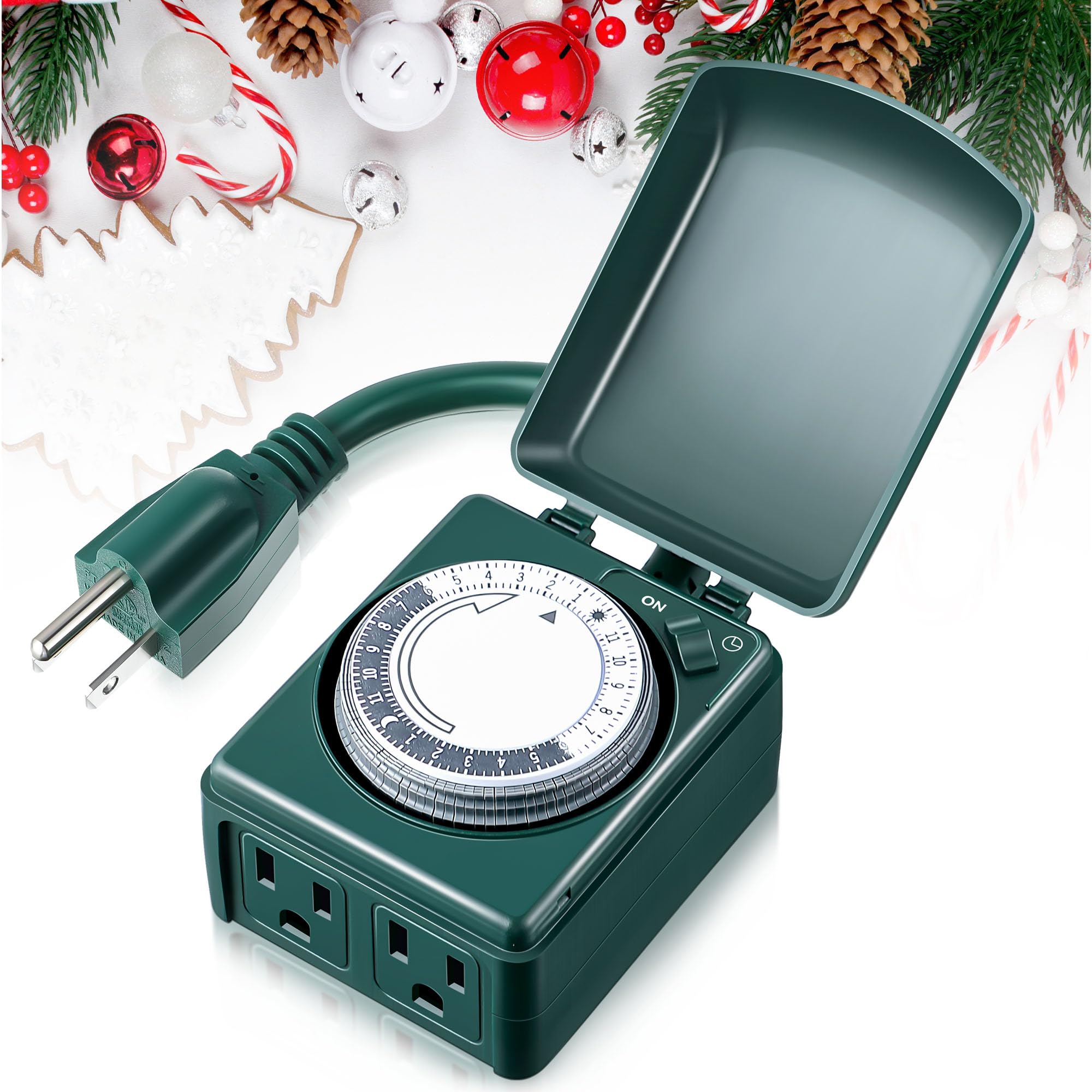 Amazon.com: Dreyoo 24 Hour Heavy Duty Mechanical Timer for Christmas ...