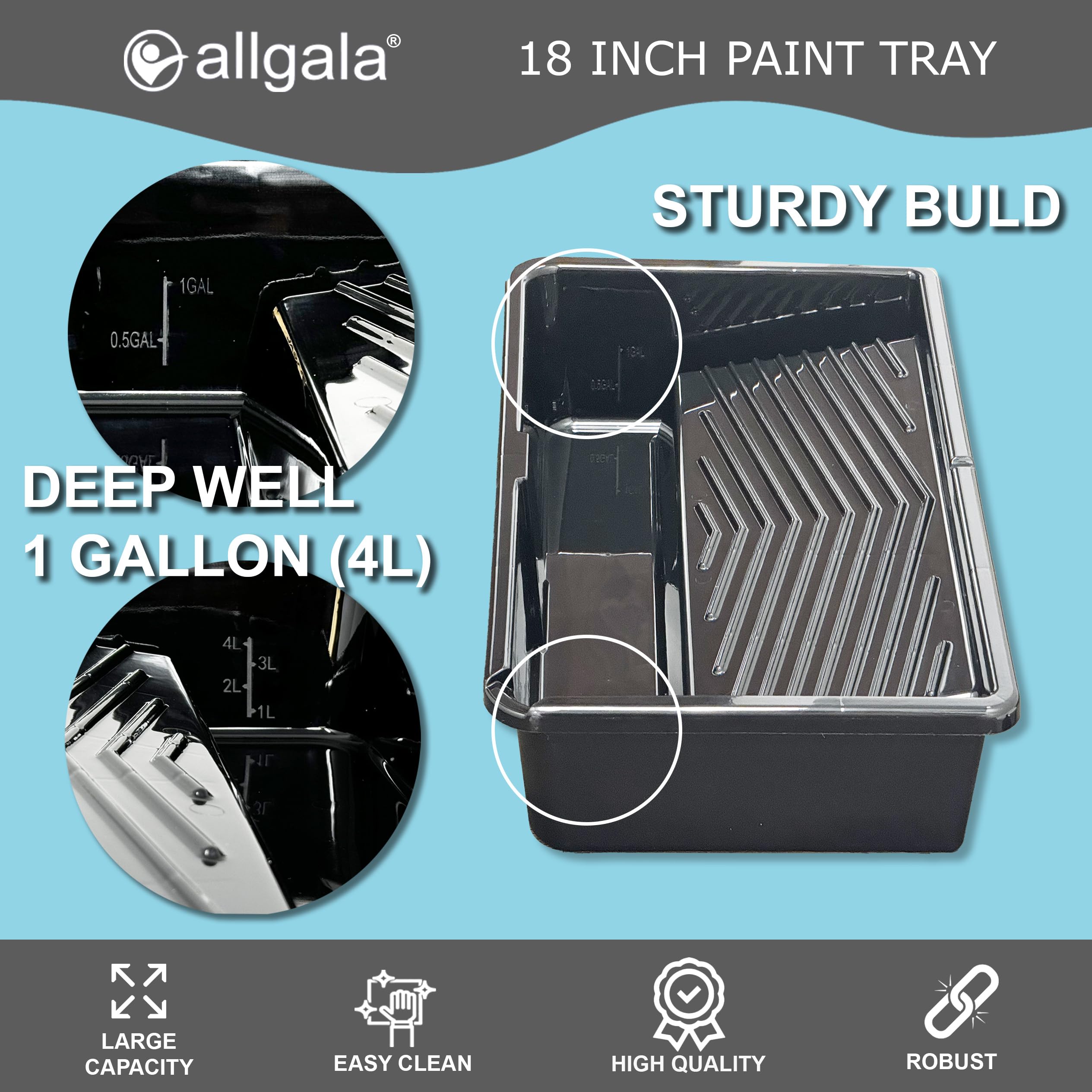 Snapklik.com : Allgala 18 Inch Painting Roller Kit Pro Grade 10 PC Set ...