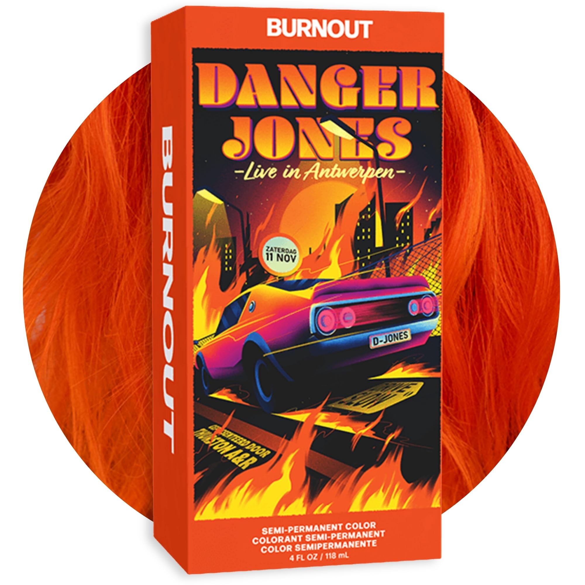 Amazon.com: Danger Jones Semi-Permanent Hair Color (Burnout - Orange ...