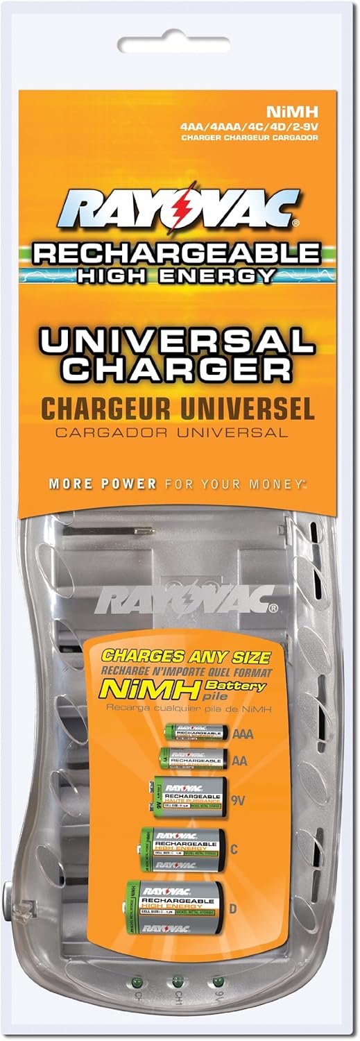 Amazon.com: Rayovac PS3D Universal Battery Charger for AA, AAA, C and D ...
