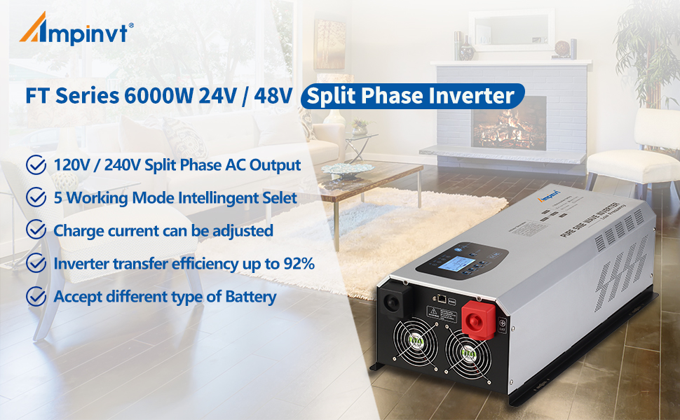 Watch Ampinvt 5KW 6KW split phase inverter on Amazon Live