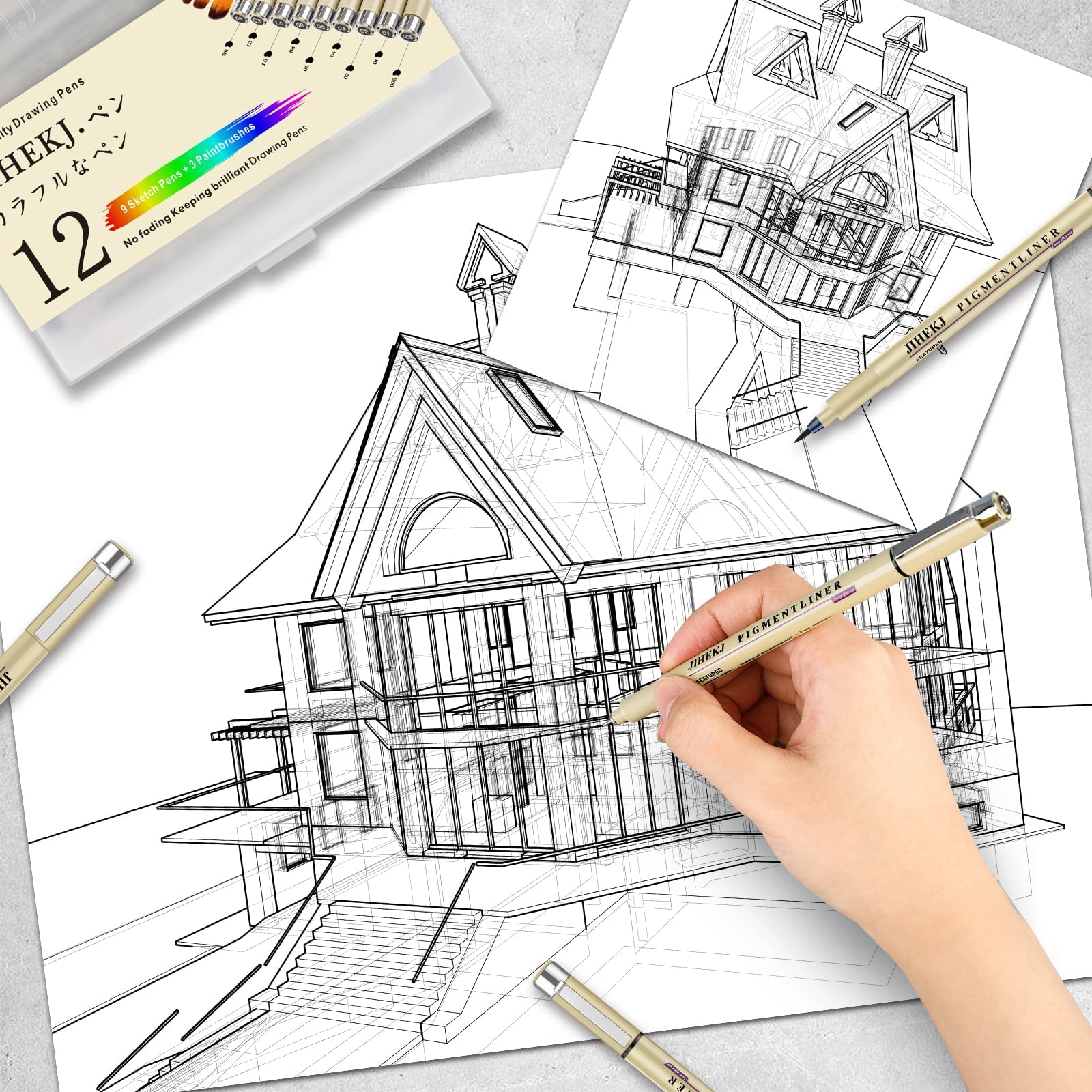 Buy Drawing Pens Anime Pens Sketch Pens Precision Multiliner Pens ...