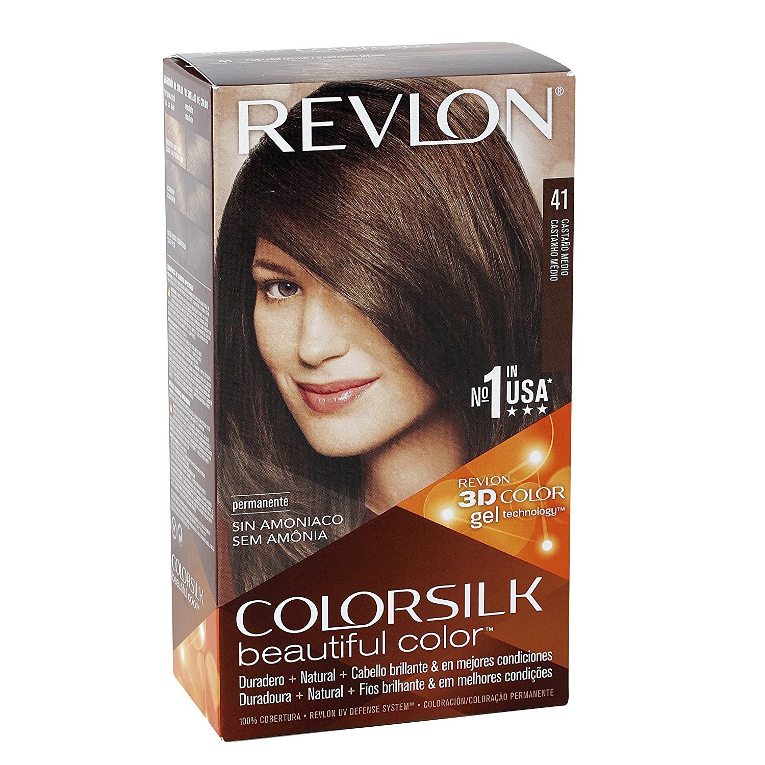 Amazon.com: REVLON ColorSilk Beautiful Color 41 marrón medio, 1 unidad ...