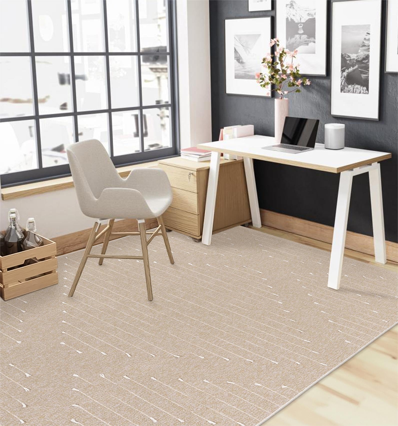 LIVEBOX Boho Washable Nusery Rug for Bedroom, Living Room 4' x 6 ...