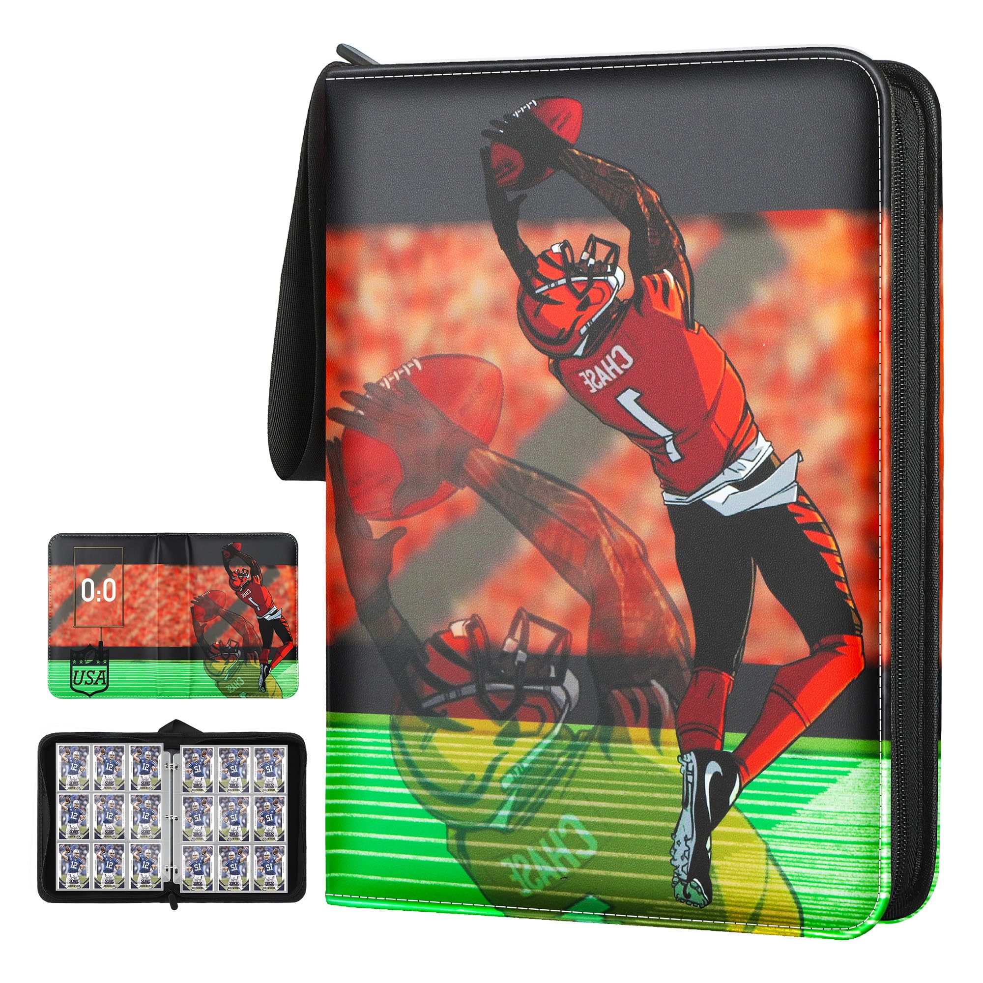 Amazon.com: Football Card Binder 900 Pockets, Trading Card Binder ...