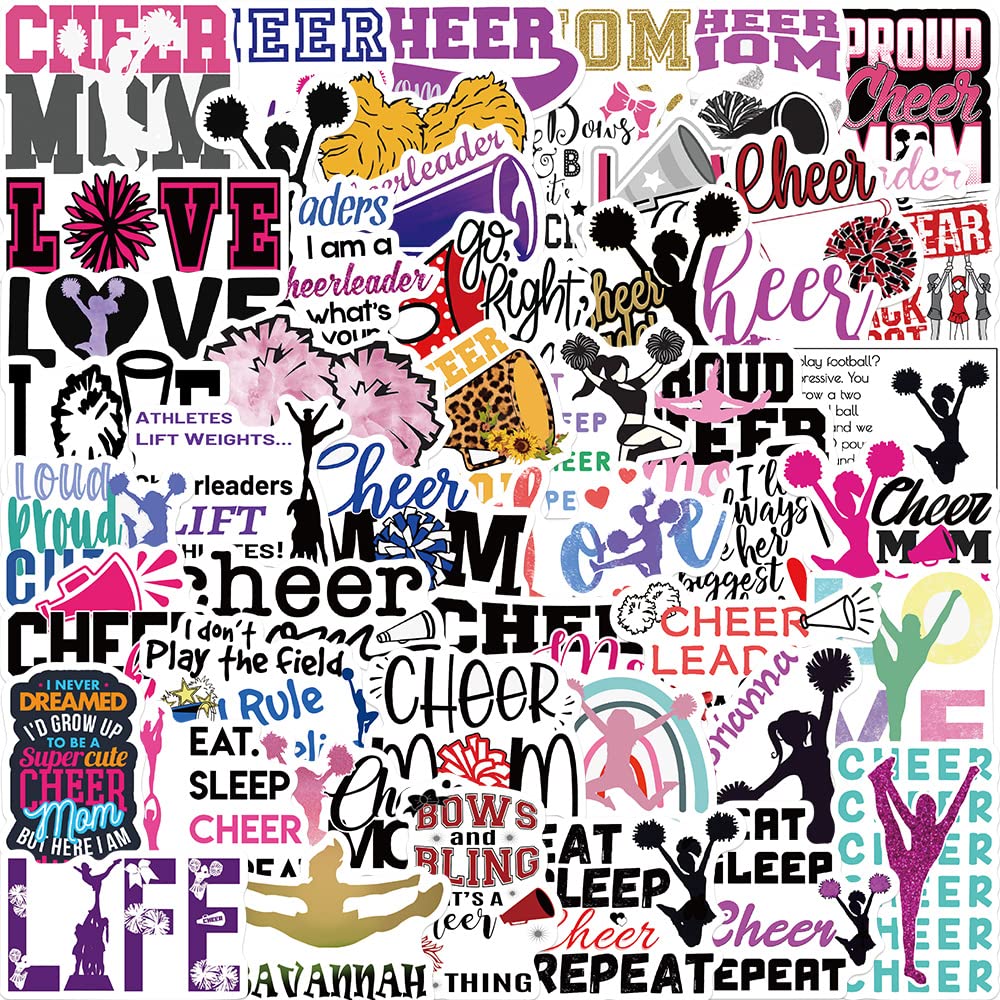 Amazon.com: 50 PCS Cheer Stickers, Cheerleading Gifts Stickers for ...