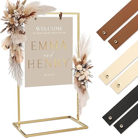 Amazon.com: Elegant Wedding Welcome Sign Stand – Sturdy Welcome to Our ...