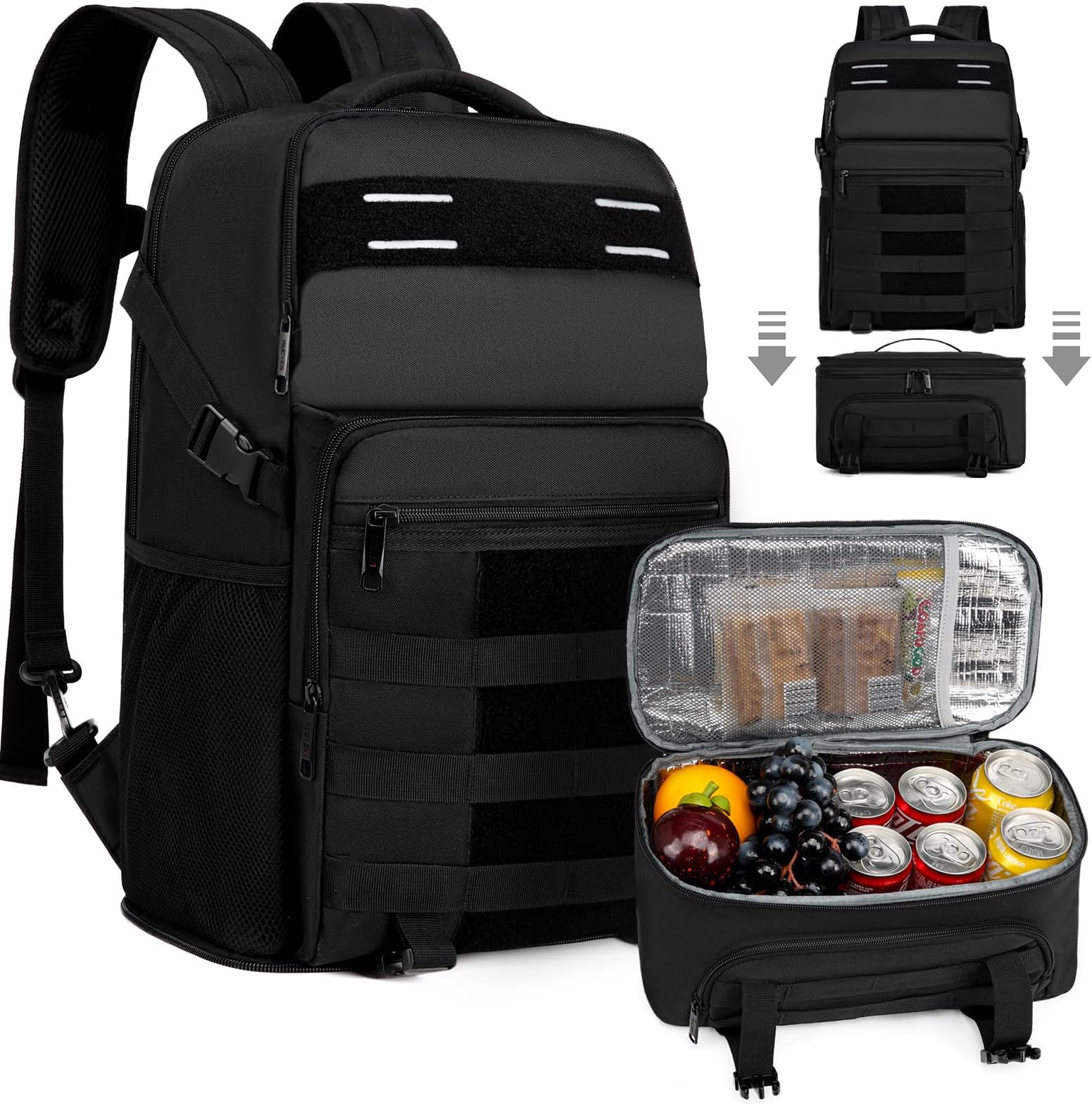 Lunch Backpack, Insulated Cooler Backpack Removable Lunch Box for Men ...