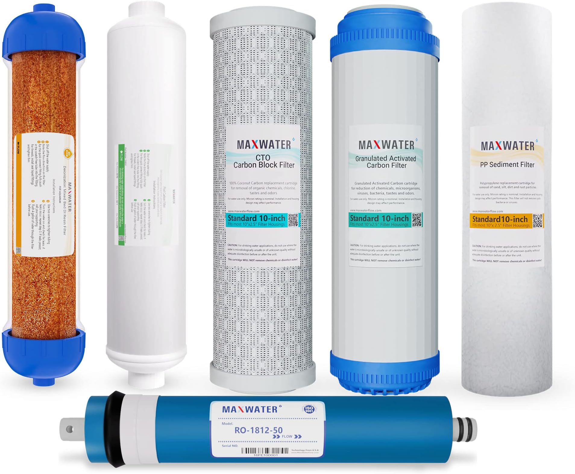 Amazon.com: 3 Stage RO Water Filter Replacement Set - Sediment + GAC ...