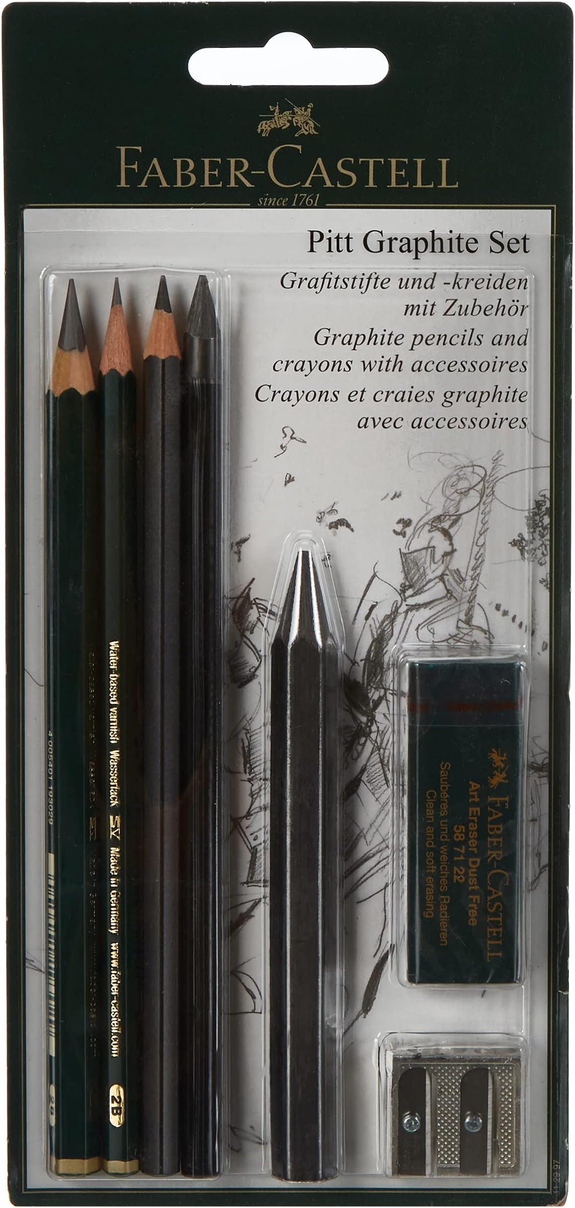 Amazon.com : Faber-Castell PITT Graphite Master Set,Grey,7 Piece Set ...