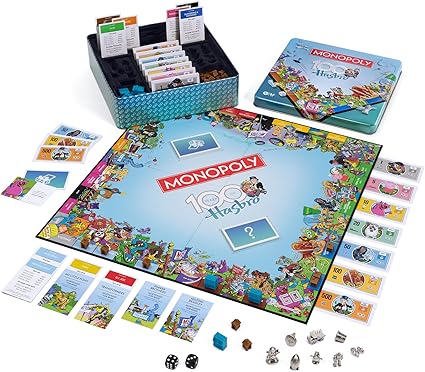 Amazon.com: WS Game Company Monopoly Hasbro 100th Anniversary Edition ...