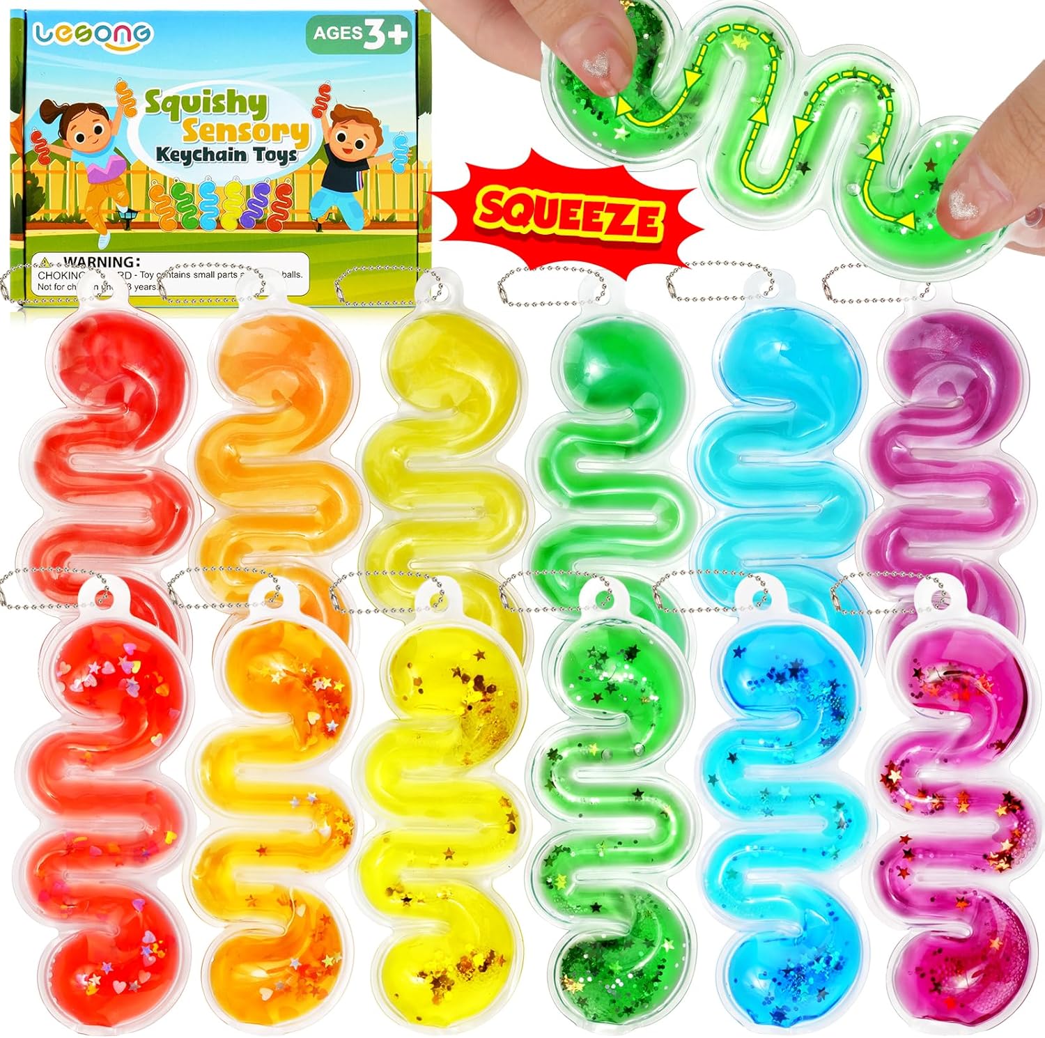 Amazon.com: LESONG Sensory Squishy Toys Kids Toddlers - Fidget Toys ...