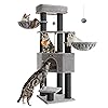 Amazon.com : Tangkula Tall Cat Tree, 67 Inch Multi-Level Modern Large Cat Tower with Top Perch ...
