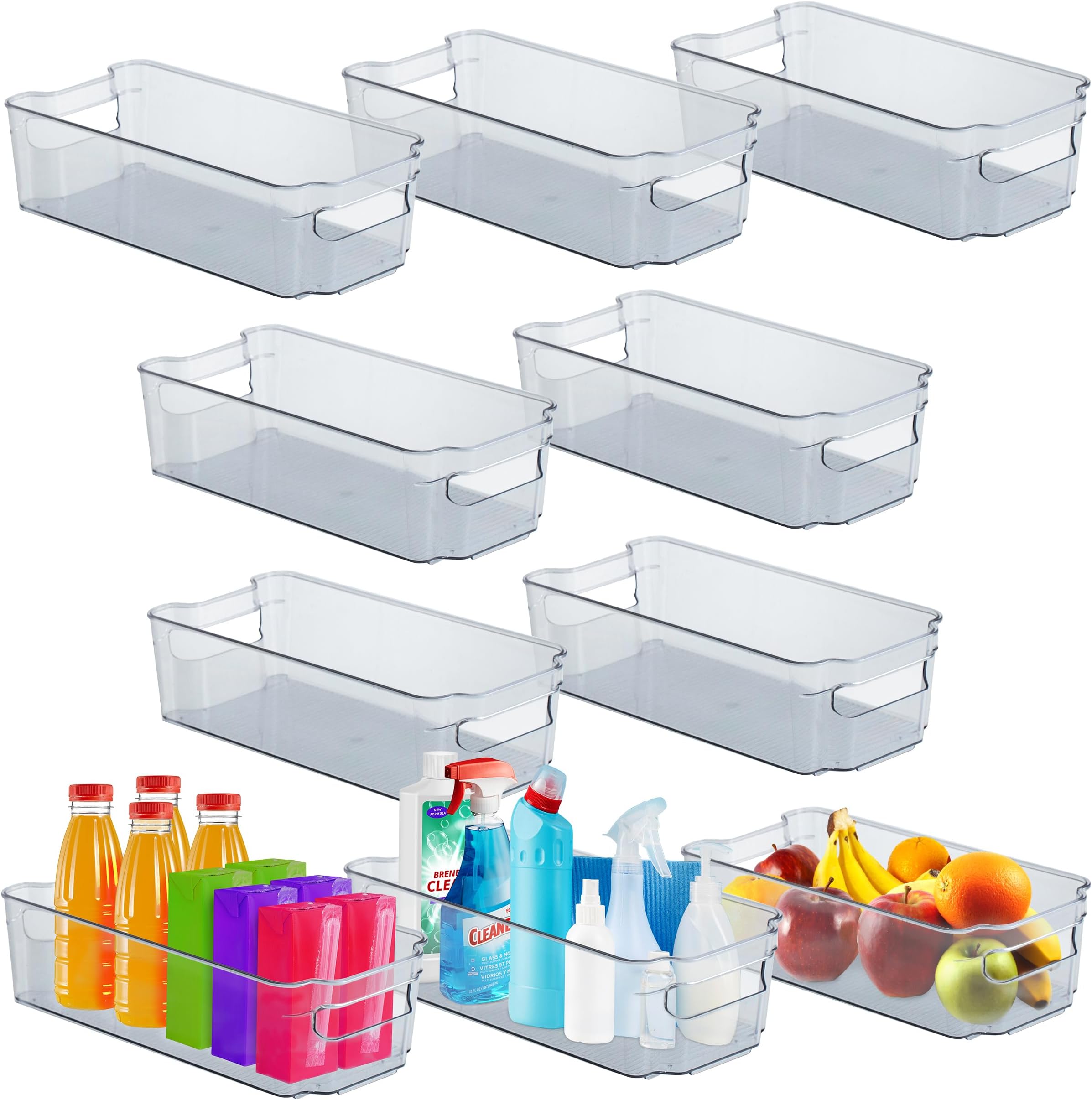 Amazon.com: Lifemaster Multi-purpose Refrigerator Bins - 10 pieces ...