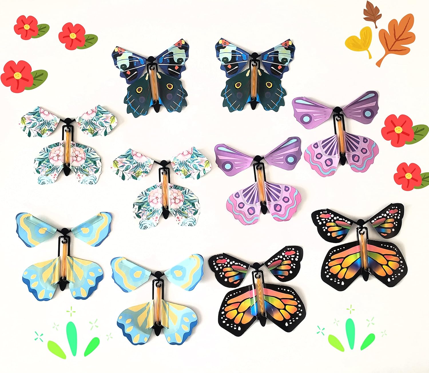 Amazon.com: 10 Amazement Large Windup Surprise Butterflies for Fun ...