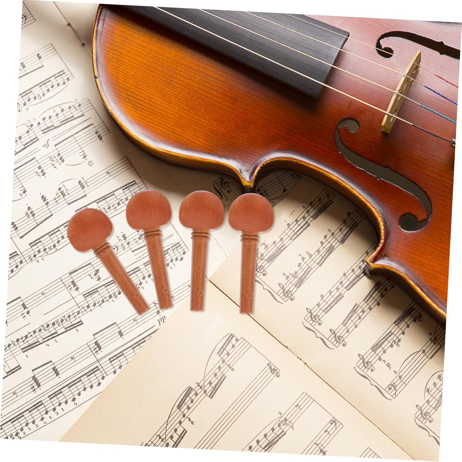 Abaodam 20 Pcs Violin Tuners Wooden Violin Pegs Violin Pegs Replacement ...