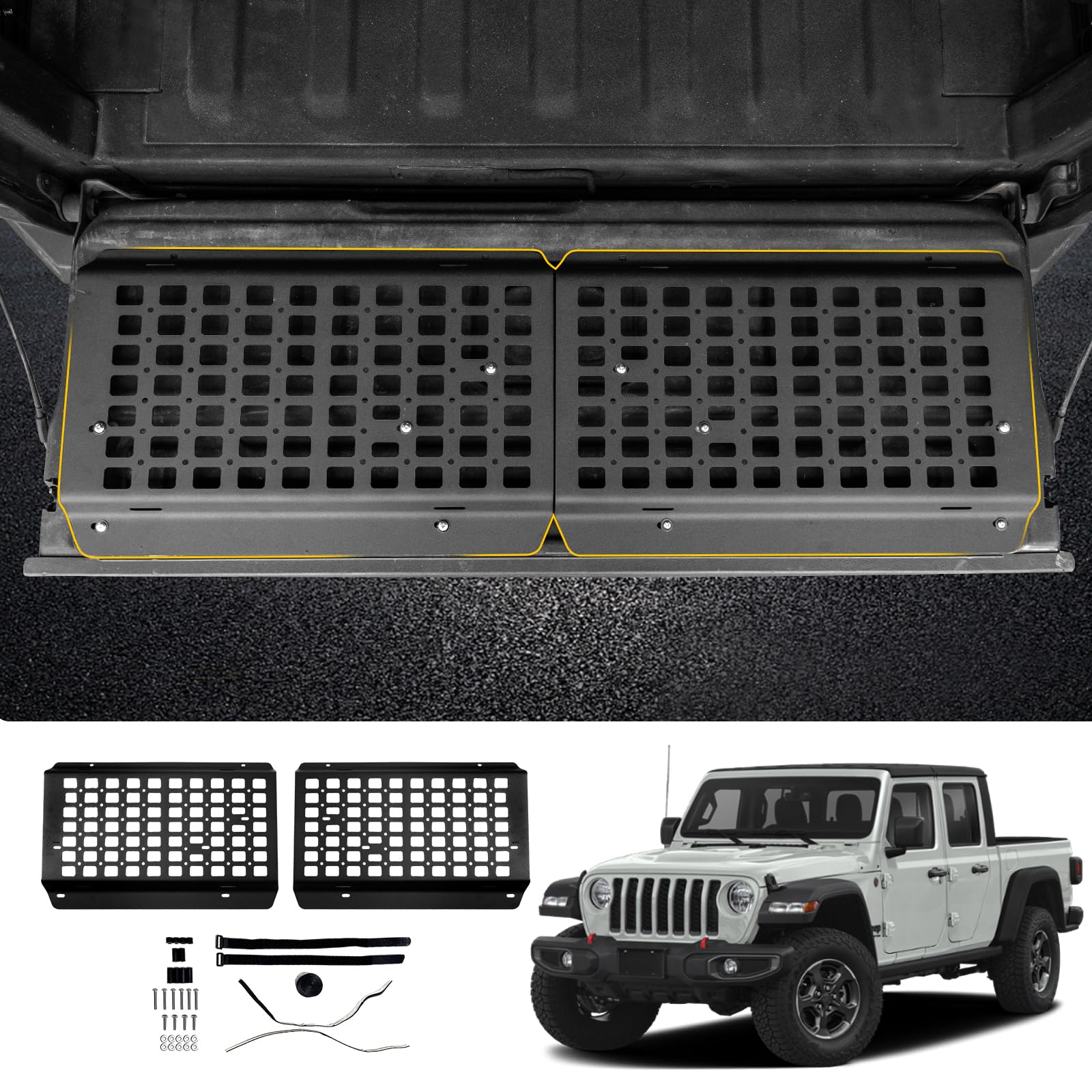 Amazon.com: Maxzina Tailgate Molle Panel Compatible with 2019 2020 2021 ...