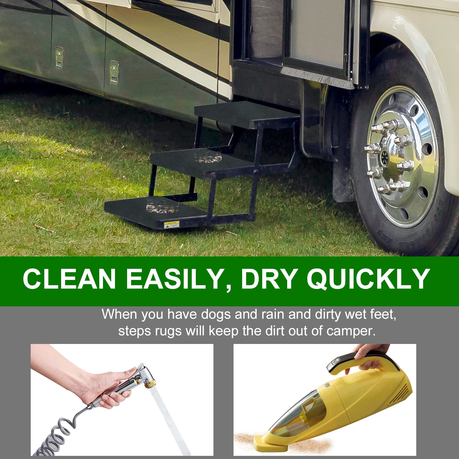 Snapklik.com : RV Step Covers 3 Packs For Fold Up Curved Steps