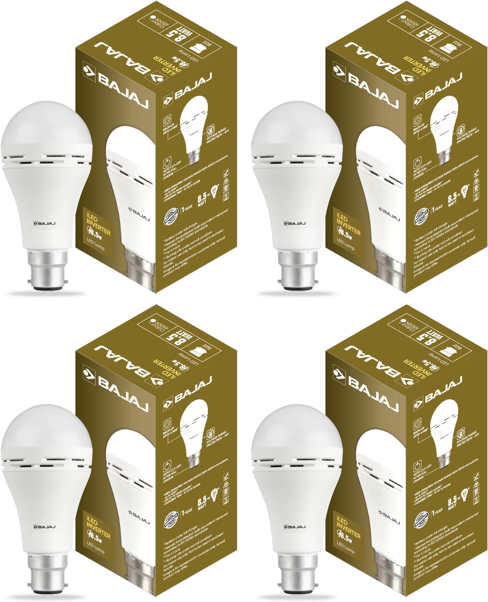 Bajaj iLED 8.5W Rechargeable Emergency Inverter LED Bulb | Cool Day ...