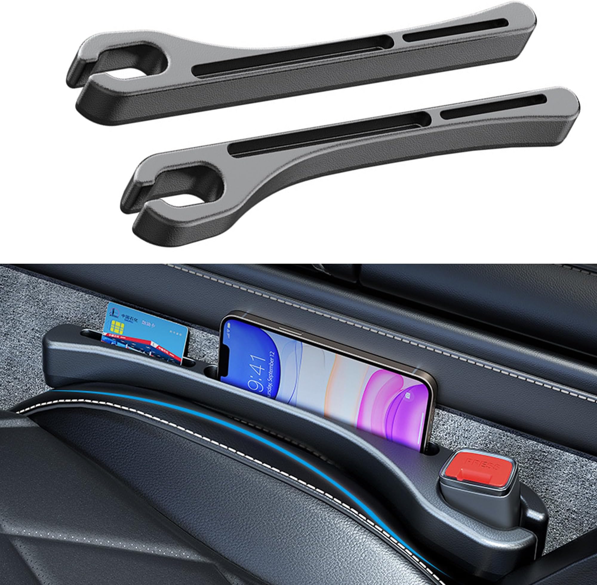 Amazon.com: LevChall 2PCS Car Seat Gap Filler，Gap Stopper Fill Gap ...