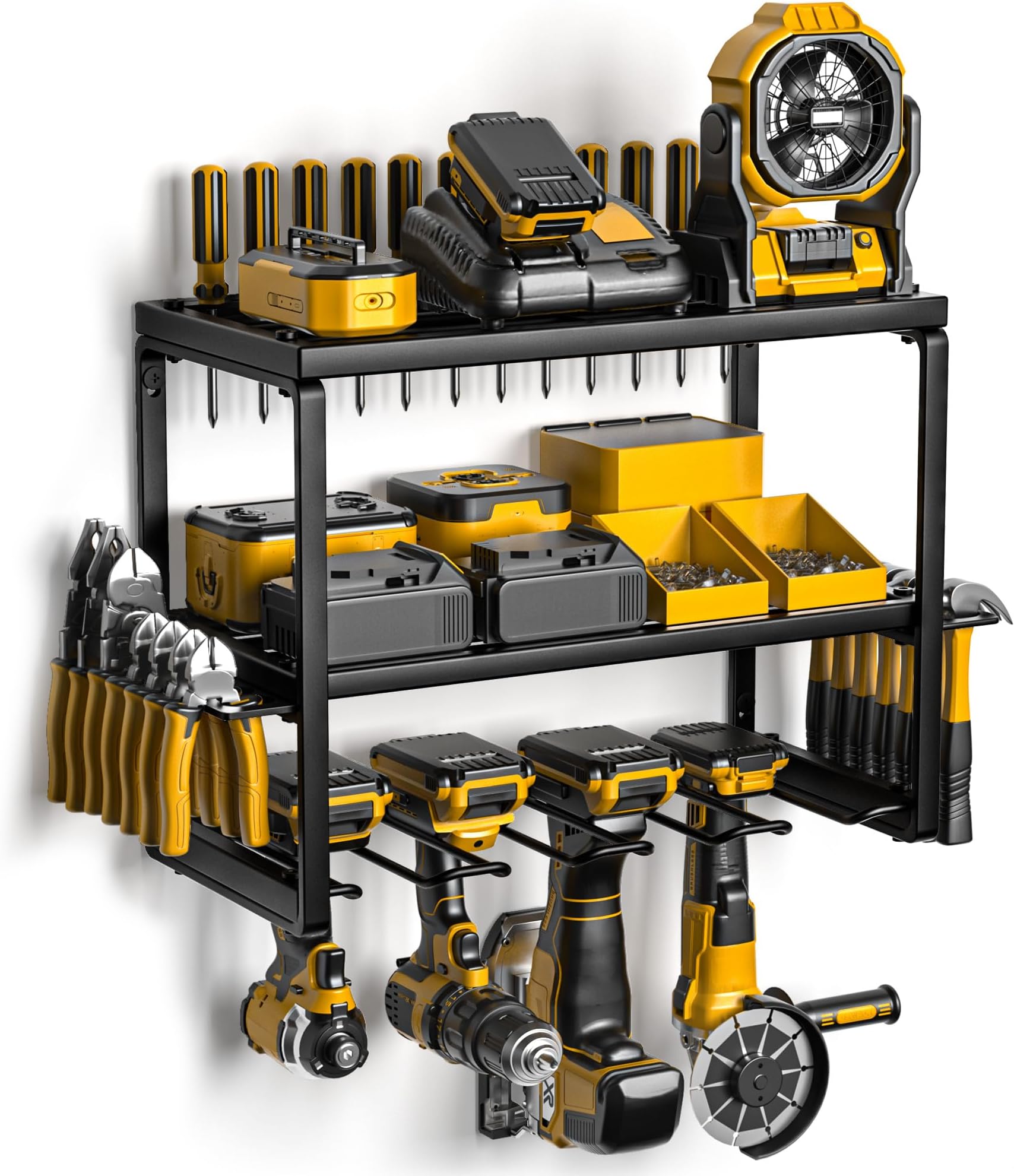 Amazon.com: CCCEI Power Tools Organizers with Charging Station. Drills ...
