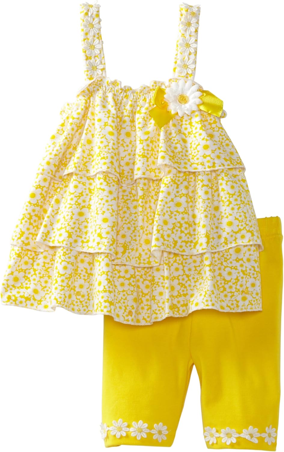 Amazon.com: Little Lass Little Girls' 2PC Bike Short Set With Bow ...