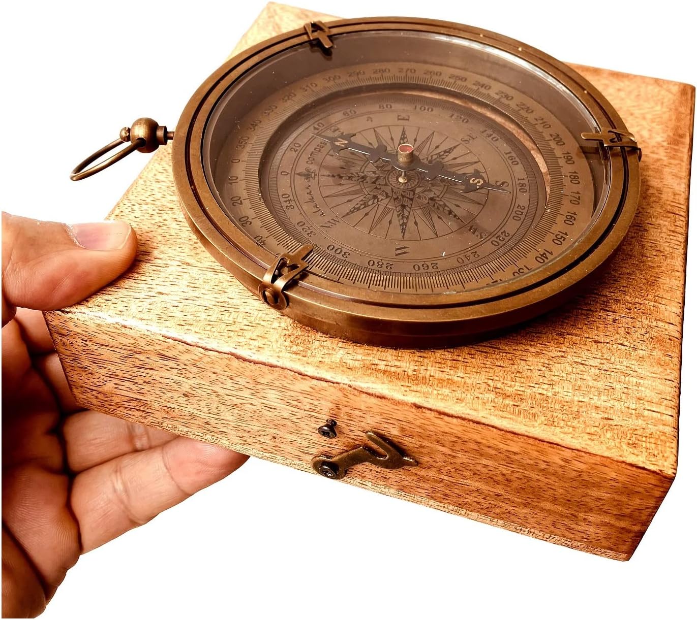 Amazon.com : Giant Vintage Compass - Table Top decoartive Gift in Wood ...