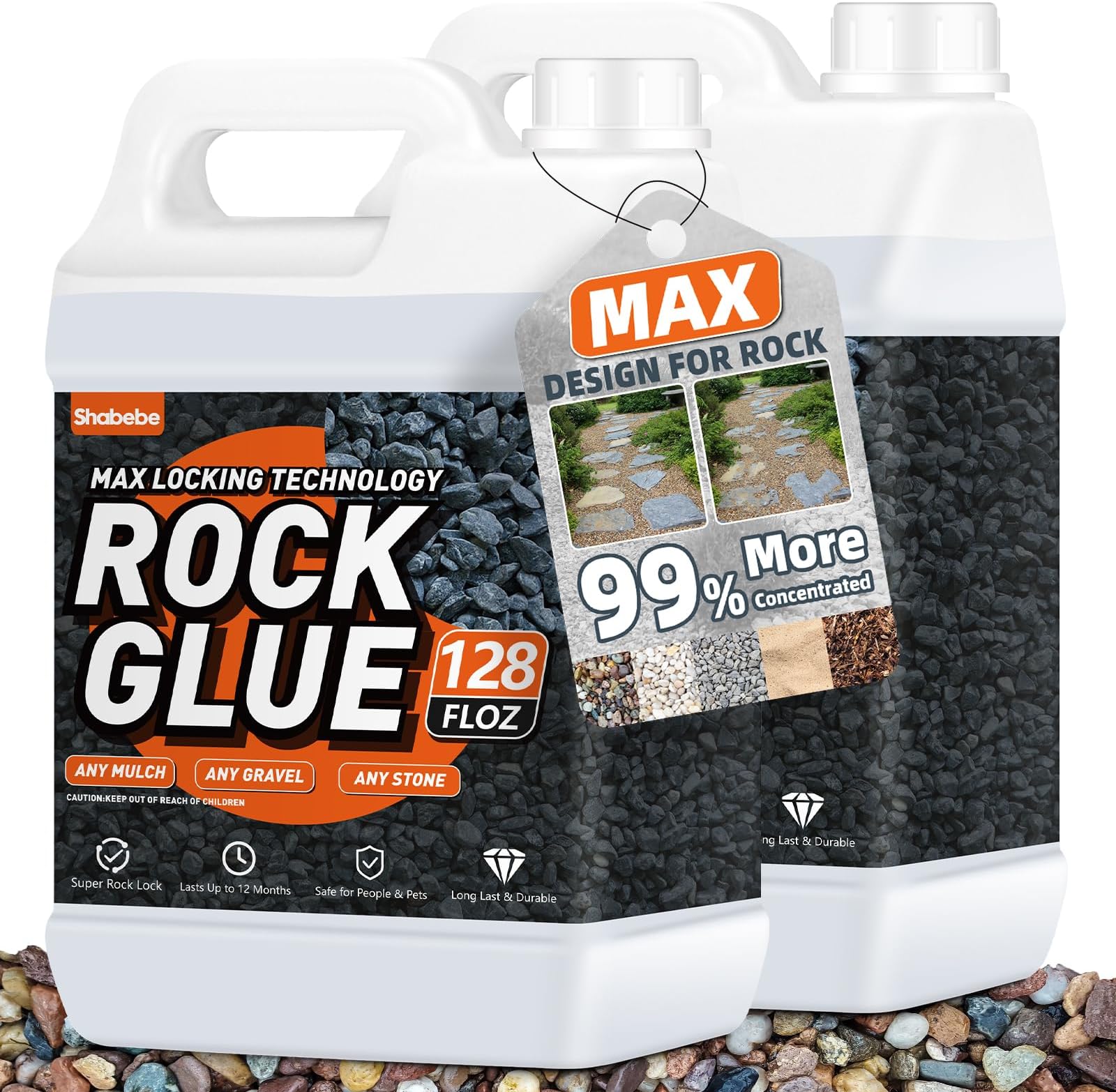 Amazon.com : Vuba EASIHOLD - Spray Included / 101oz Mulch and Rock Glue ...