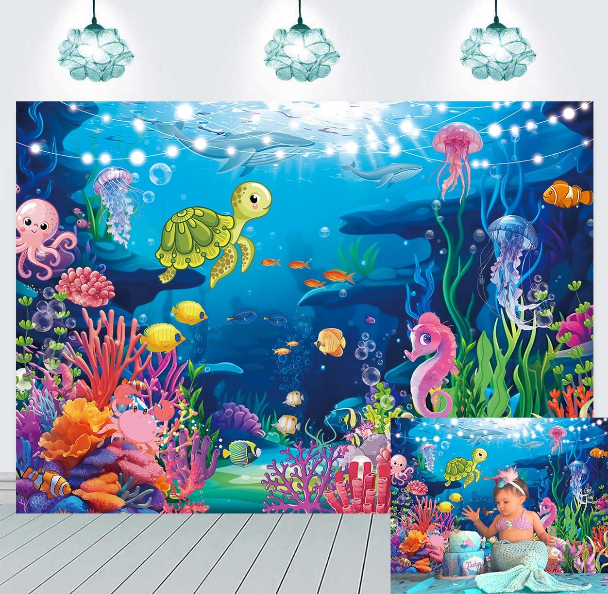 Amazon.com : Under The Sea Photography Backdrop 7x5ft Underwater World ...
