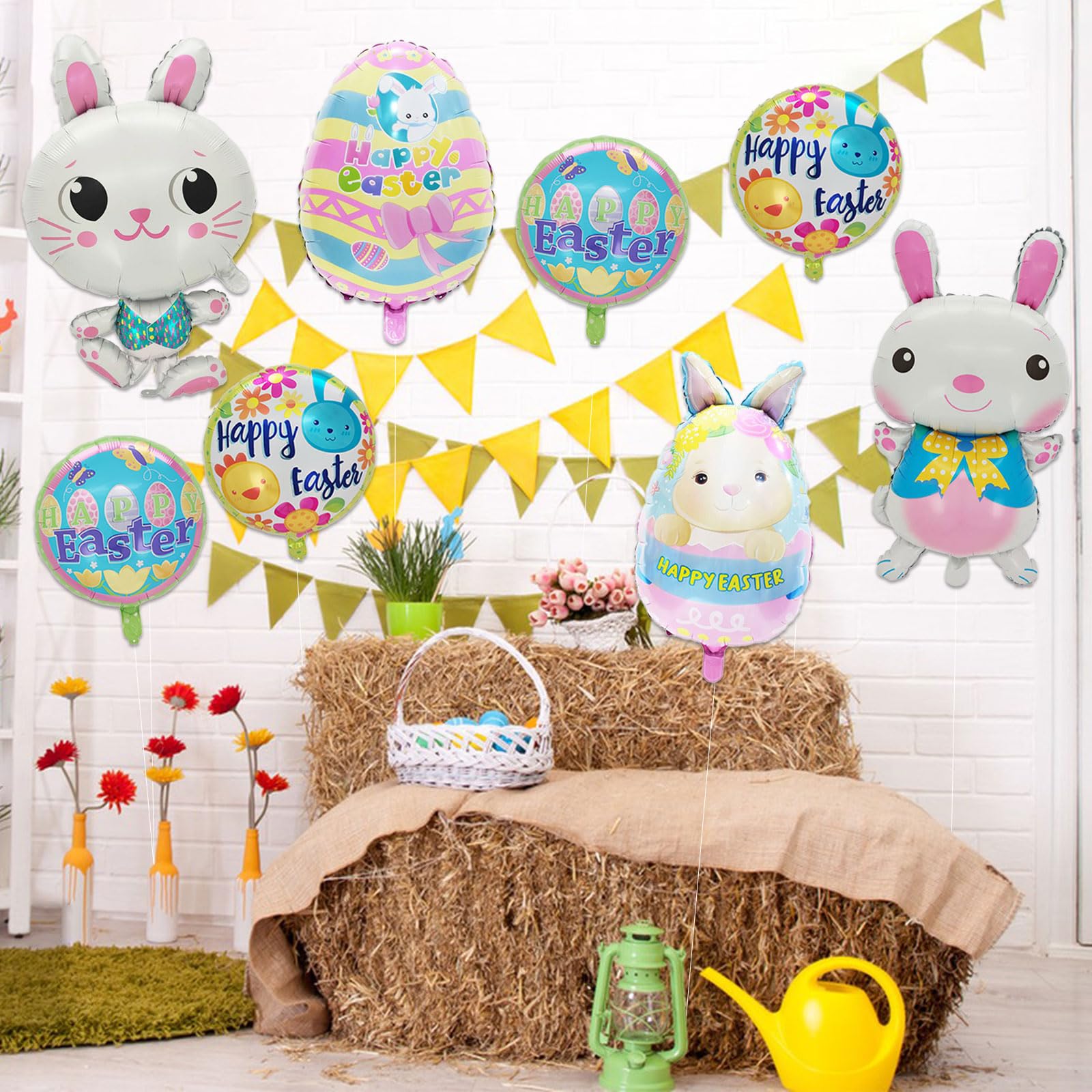 Snapklik.com : Easter Balloons Set - Easter Bunny Balloons Easter Egg ...