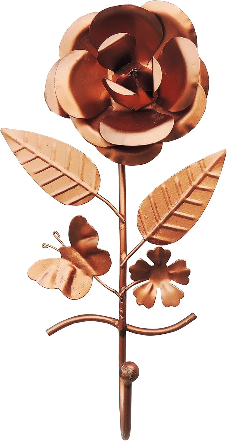 Amazon.com: Brass Gift Center Wall Hanging Key Hodler in Rose Shape ...