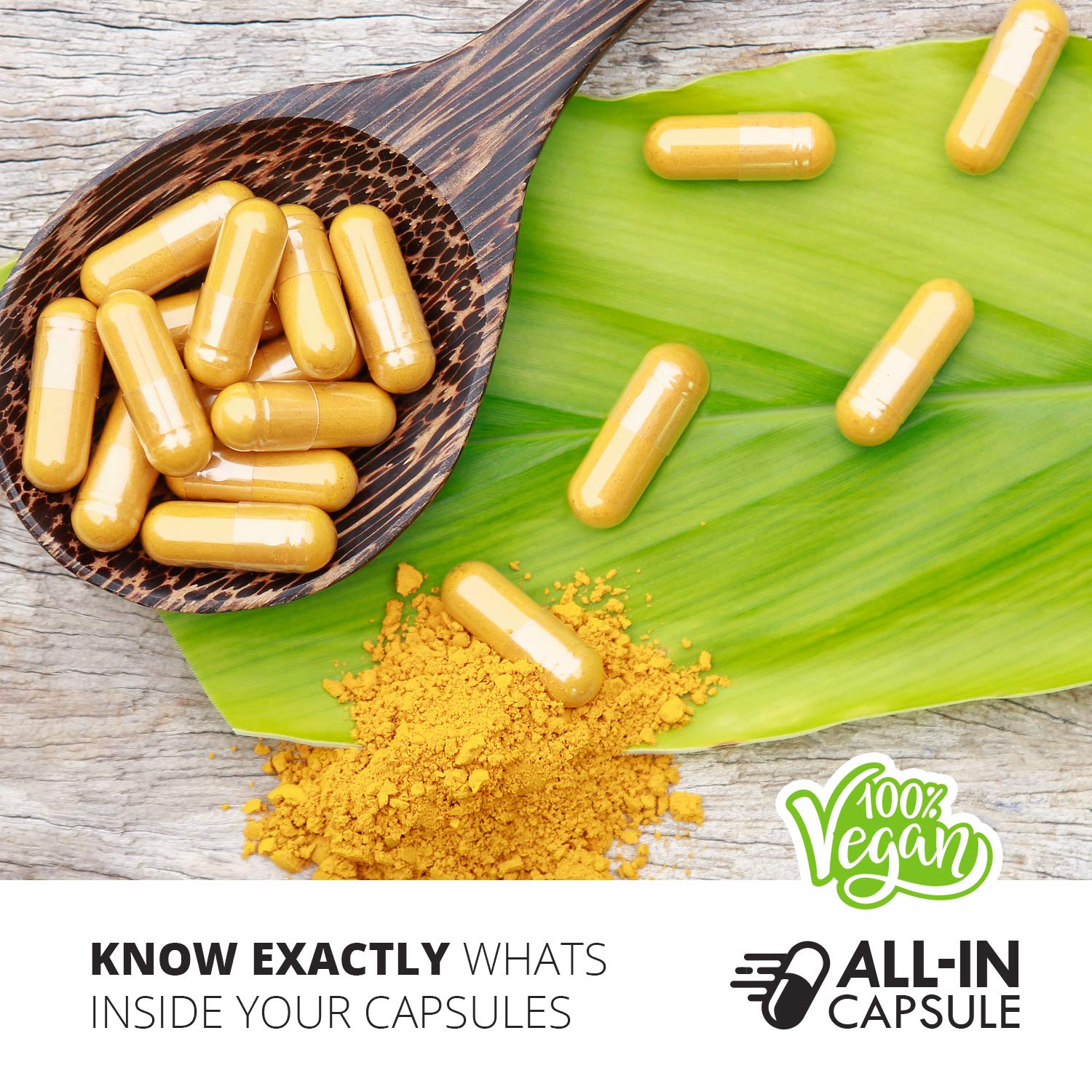 Buy ALL-IN Capsule - Size 00 Clear Empty Vegetarian Capsules - 1000 ...