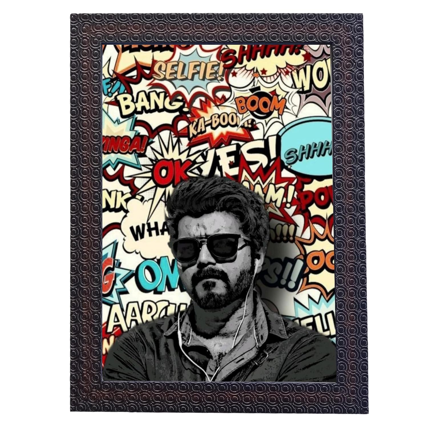 Thalapathy Illustration Photo Frame, 12 x 8 inches, Black Laminated ...