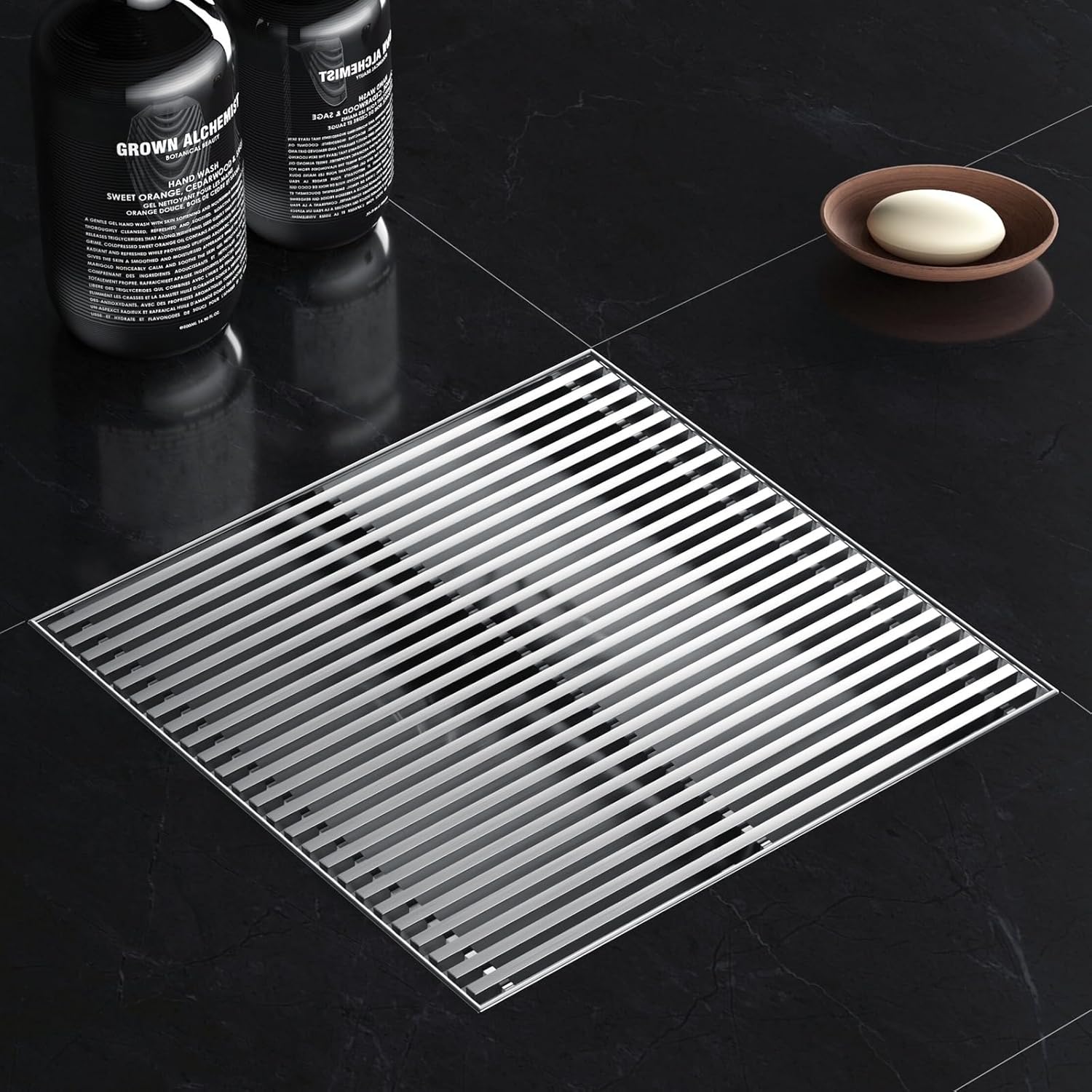 Sharpeye 8 Inch Square Shower Drain with Removable Wedge Wire Pattern ...