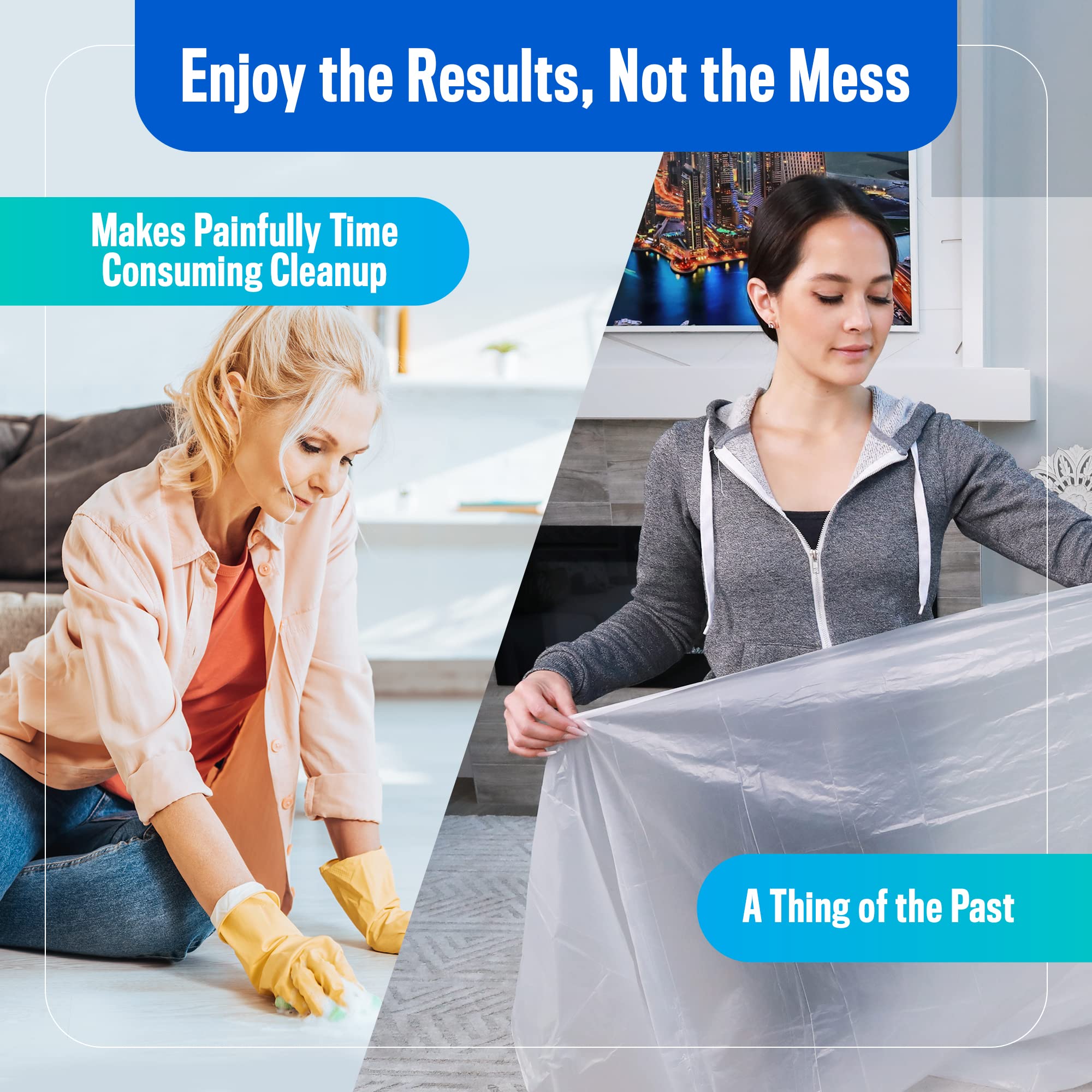 Buy Caelum Star Large Plastic Dust Sheets for Decorating 6 Pack - 3.6m ...