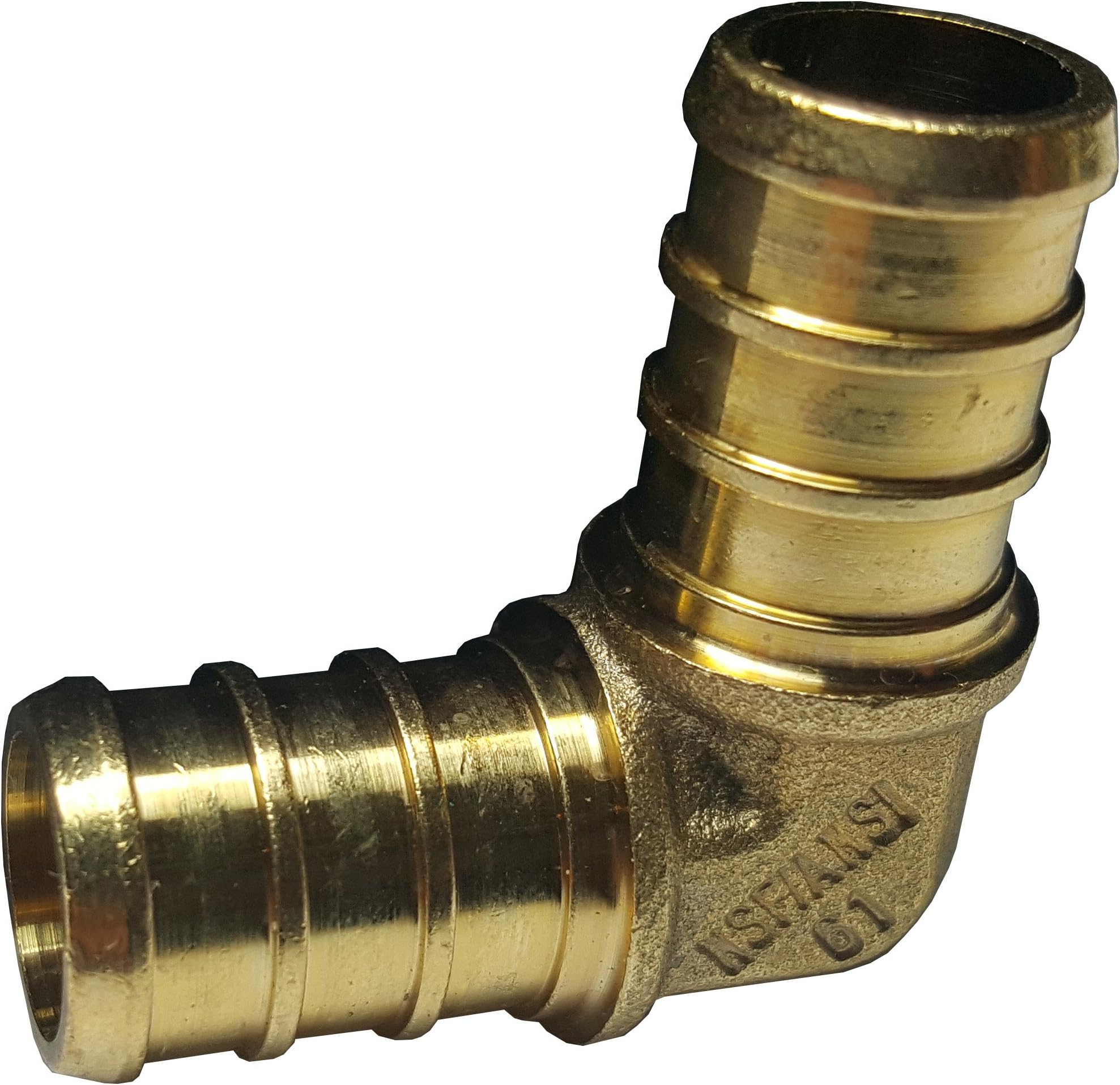 Amazon.com: 10 Pieces XFITTING 1/2" Pex Elbow - Brass Crimp Fittings ...