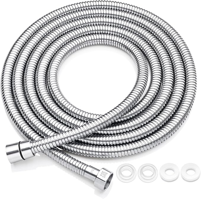 WTEETB Shower Hose Extra Long 118 Inches, 304 Stainless Steel Handheld ...