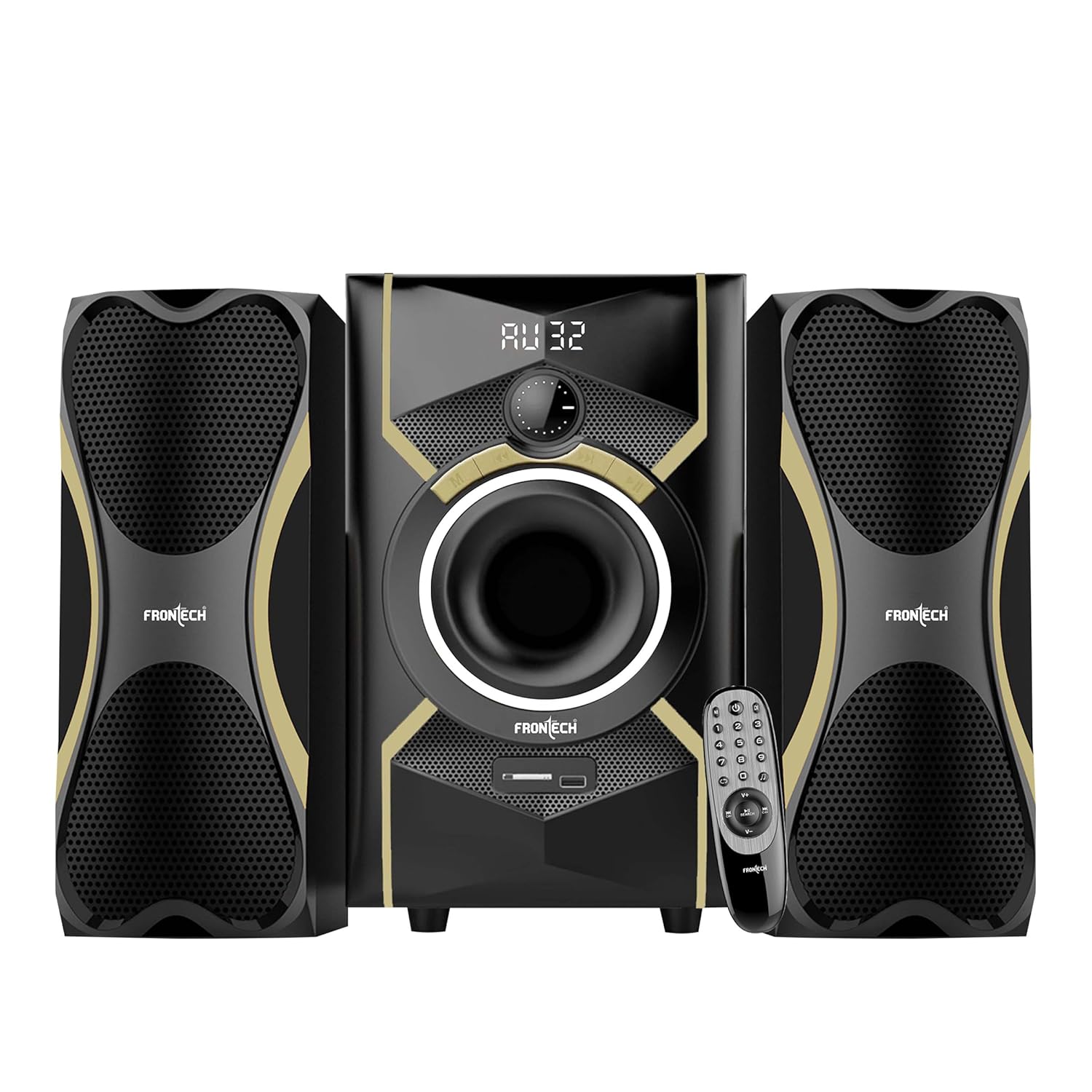 FRONTECH SW-0089 Buzz 80W 2.1 Channel Wireless Bluetooth, Wired ...