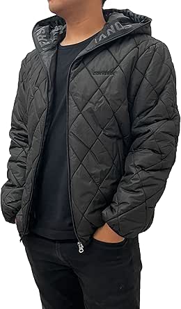 Amazon.co.jp: Converse Men's Sustainable Quilted Parka Jacket, M, L, LL ...