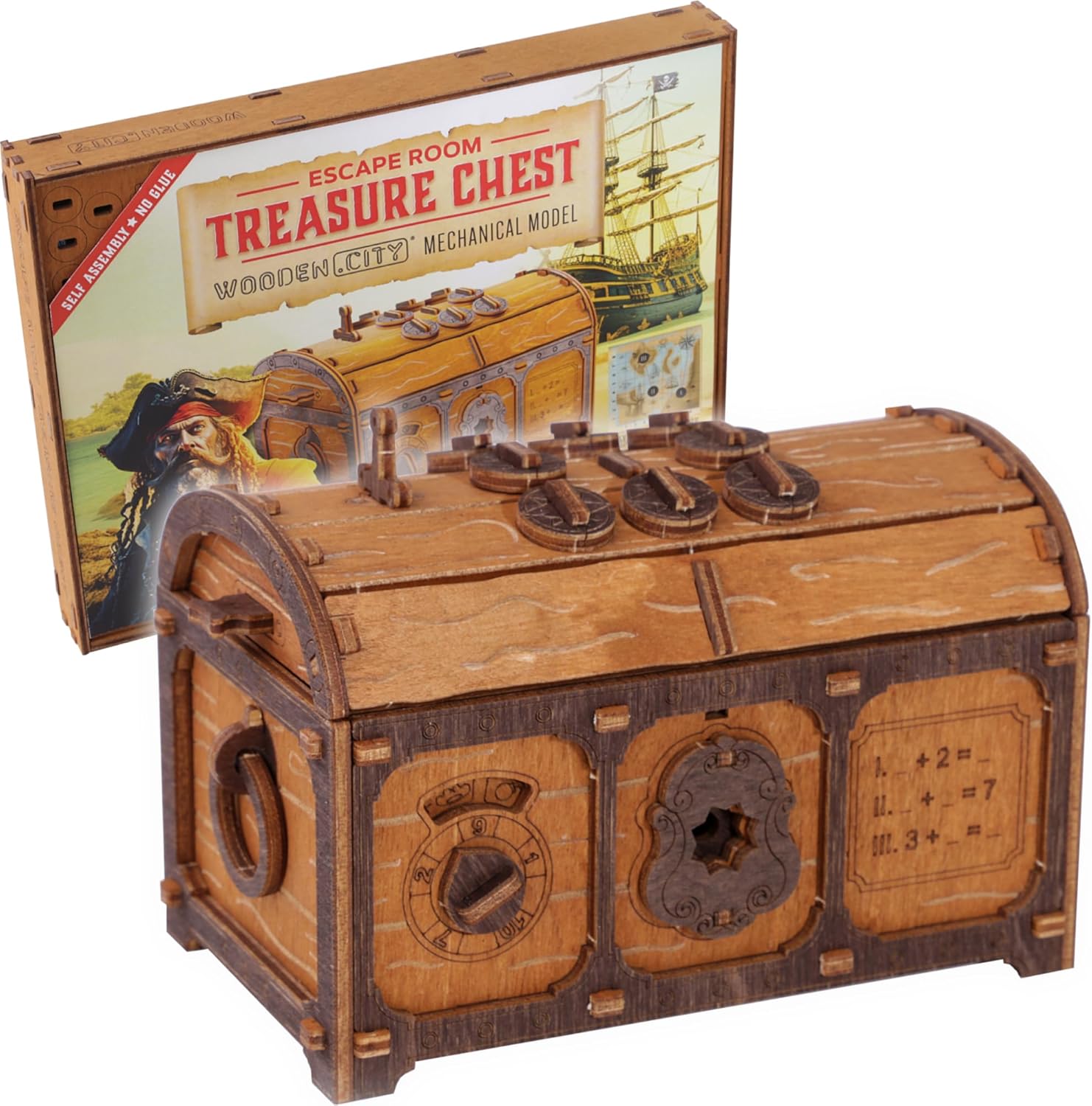 Amazon.com: WOODEN.CITY Puzzle Box Treasure Chest - Assemble and Solve ...