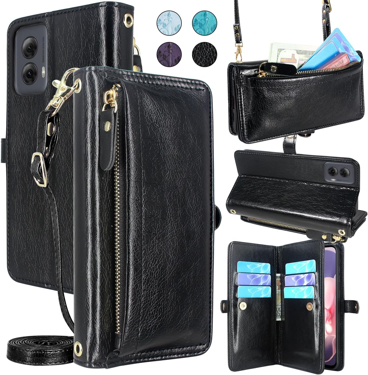 Amazon.com: Lacass for Motorola Moto Edge 5G 2024 Case Wallet,[Cards ...
