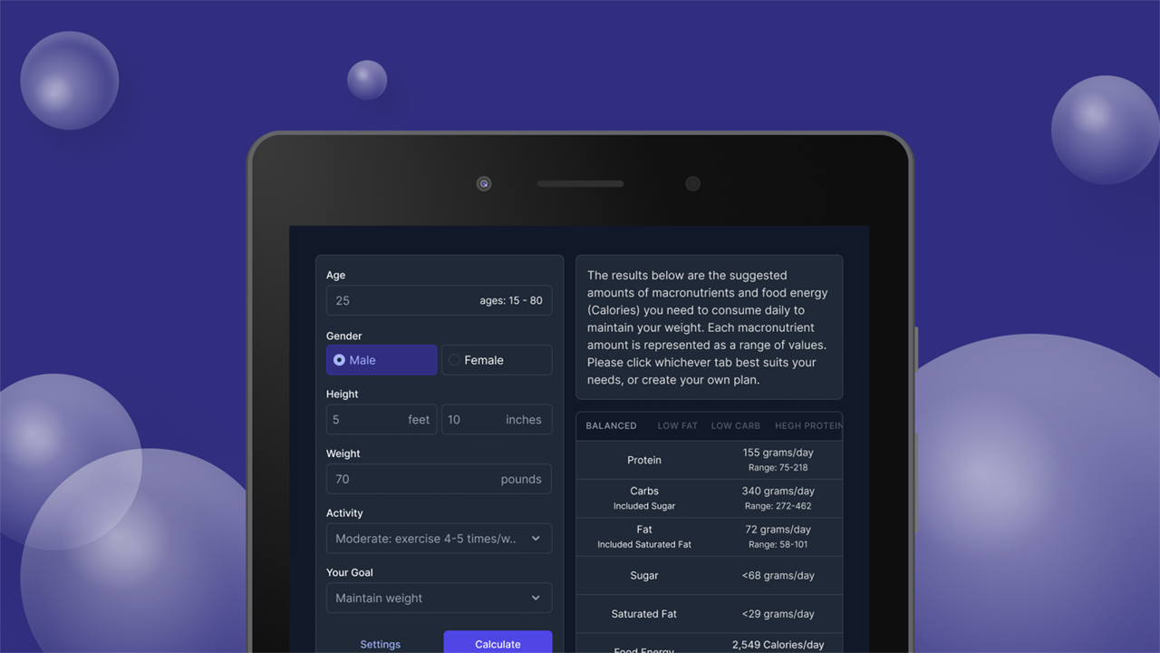 Macro Calculator - App on Amazon Appstore