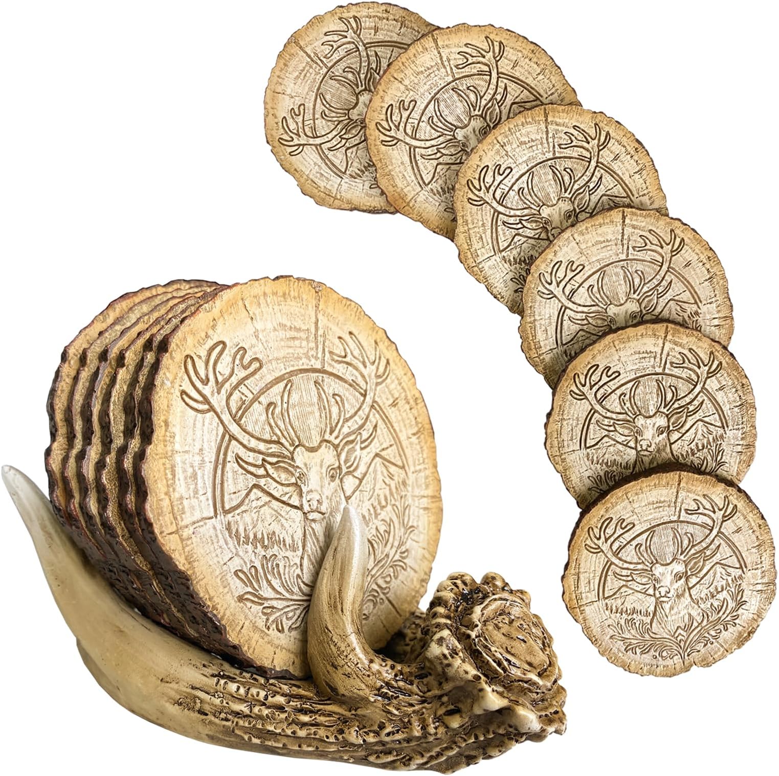 Amazon.com: Bear Coasters Set of 6 Cute Table Coasters Resin Drink Coasters Black Cup Coasters ...