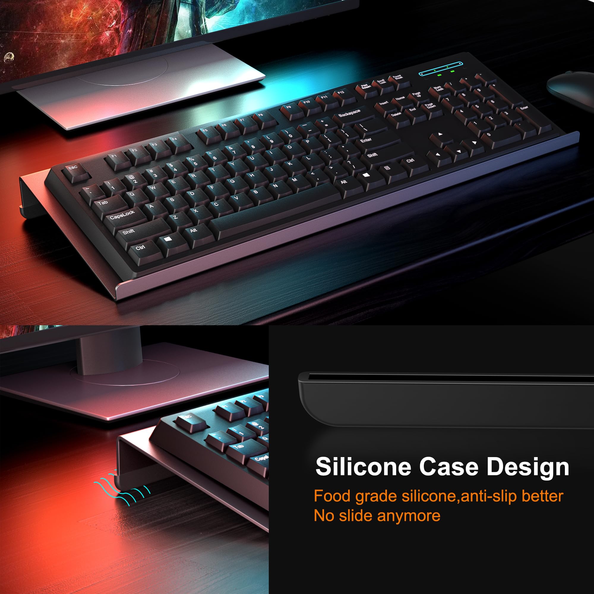 Snapklik.com : Aluminum Alloy Tilted Computer Keyboard Stand